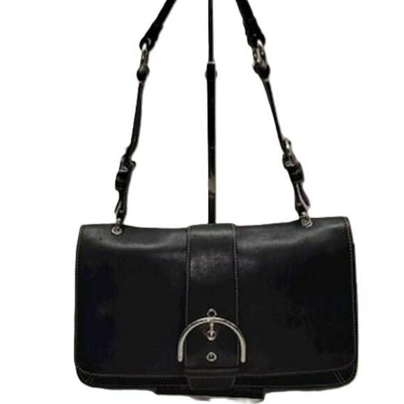 Coach | Bags | Vintage Coach Black Buckle 974 Classic Shoulder Purse ...